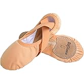 Daydance Zapatillas de ballet de lona elástica beige para mujeres y niñas : Amazon.com.mx: Ropa ...