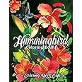 Hummingbird Coloring Book: An Adult Coloring Book Featuring Charming ...