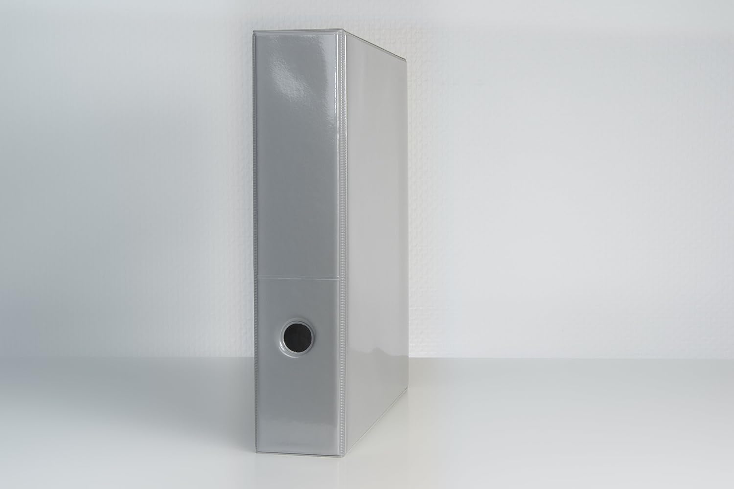 2 Grey DIN A4 presentation ring binders 65 mm wide. Made in Germany ...