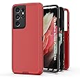Amazon.com: AWZHYDT Case for Samsung Galaxy S21 Ultra 5G Red/Black | for Galaxy S21 Ultra 5G ...