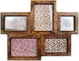 5 Picture Large Multi Wooden Photo frame - Retro dark wood: Amazon.co ...