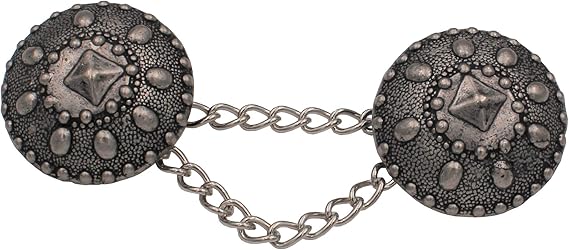 Chain Buttons Very Large Silver Metal Buttons Curved Solid 35 mm with ...