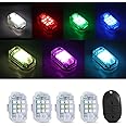 Amazon.com: Hiseanllo 4 Pcs Wireless Strobe Lights with Remote Control, 7 Colors USB ...