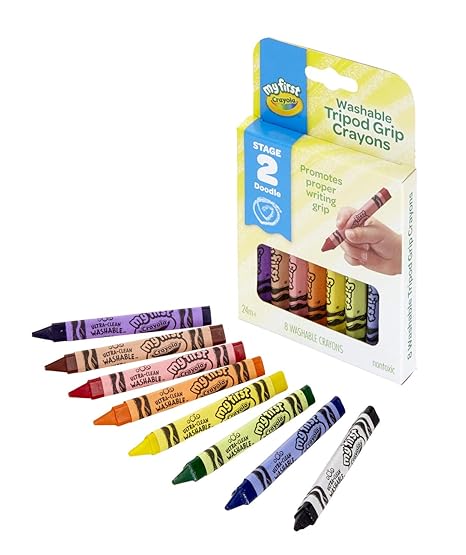 Crayola My First, Washable Tripod Crayons for Toddlers, 8ct: Amazon.ca ...