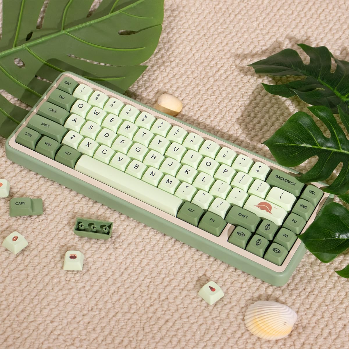 Mua Matcha Green Keycaps 124 Keys XDA Profile Dye Sub PBT Keycaps Set ...