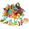 Amazon.com: 42pcs Plastic Ocean Animals Toys Realistic Mini Sea ...