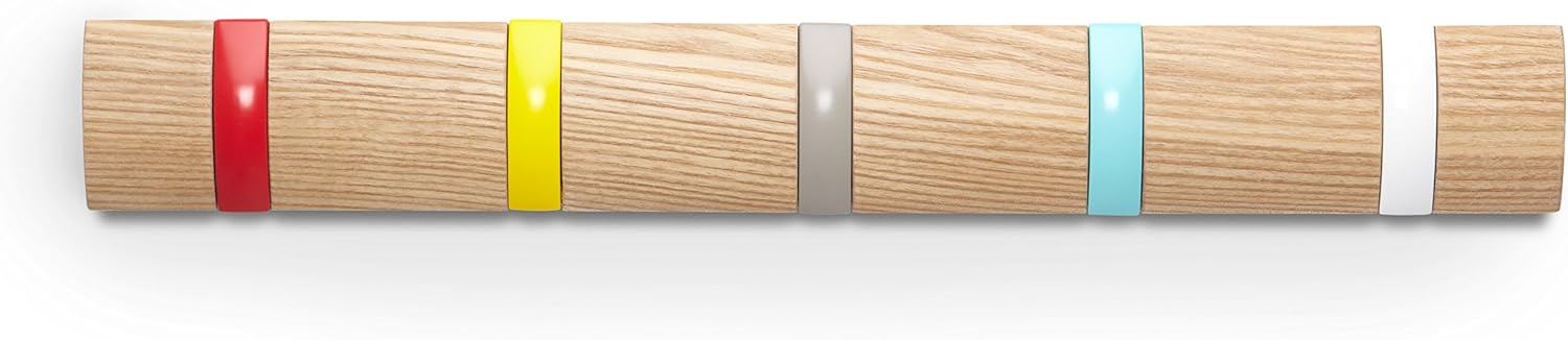 Umbra Flip Wall Mounted Hook System with Five Hooks, Multi-Colored ...