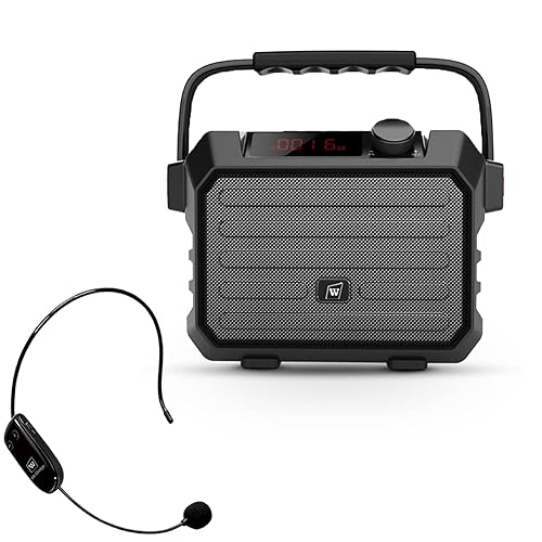 30W Voice Amplifier Wireless Microphone and Speaker Set Portable ...