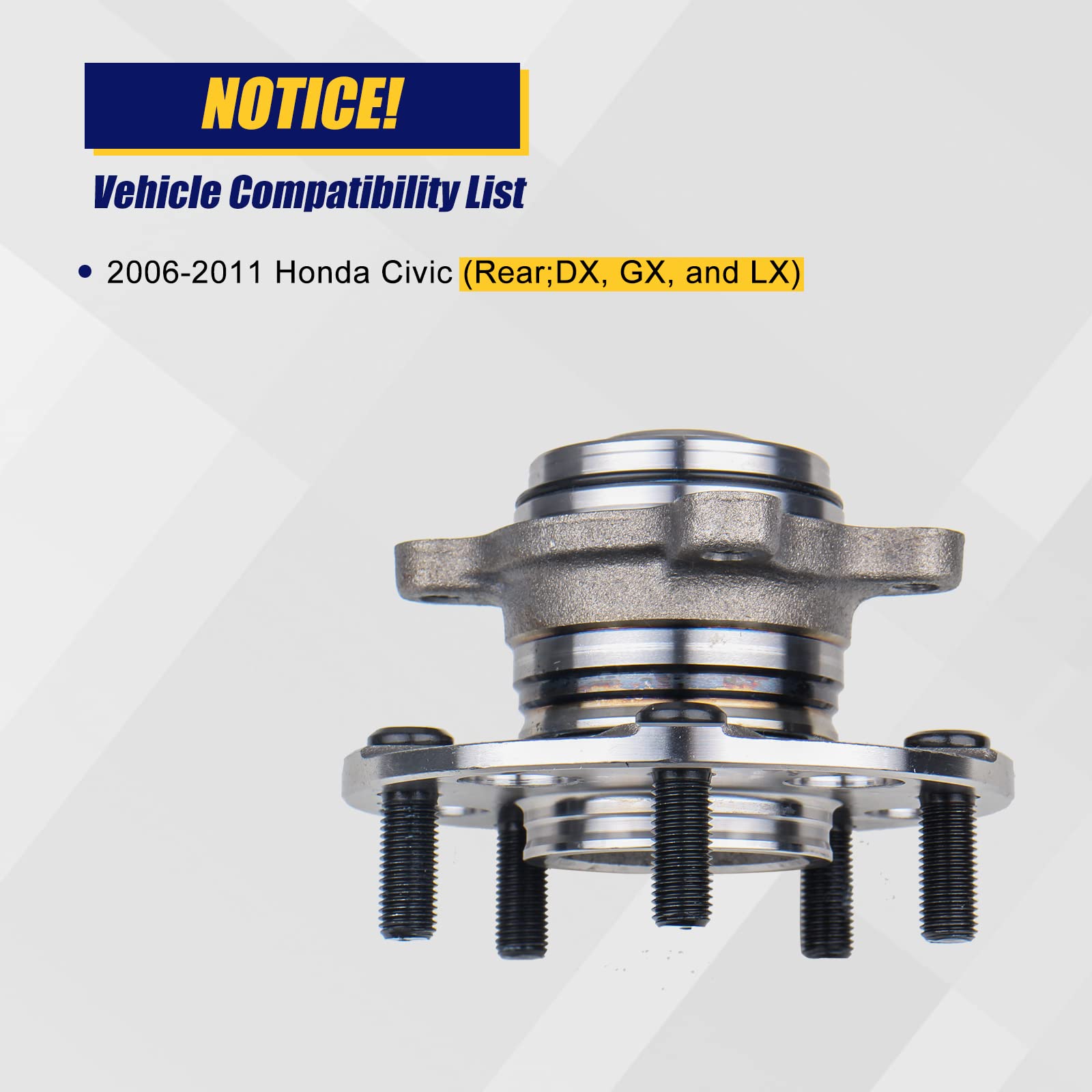 Mua KUSATEC 512257 Rear Wheel Hub and Bearing Assembly Compatible with ...