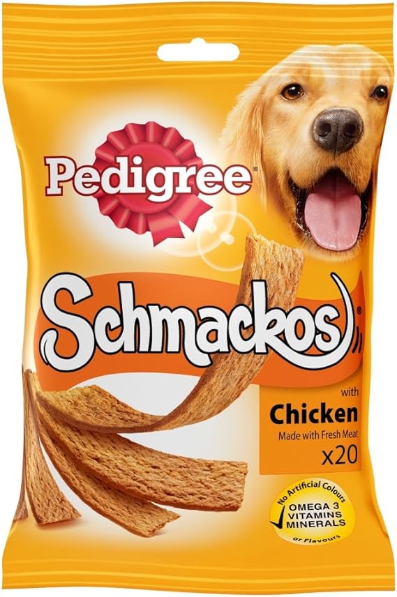 Pedigree Schmackos Dog Treats with Chicken 20 Sticks, 172g: Amazon.co ...