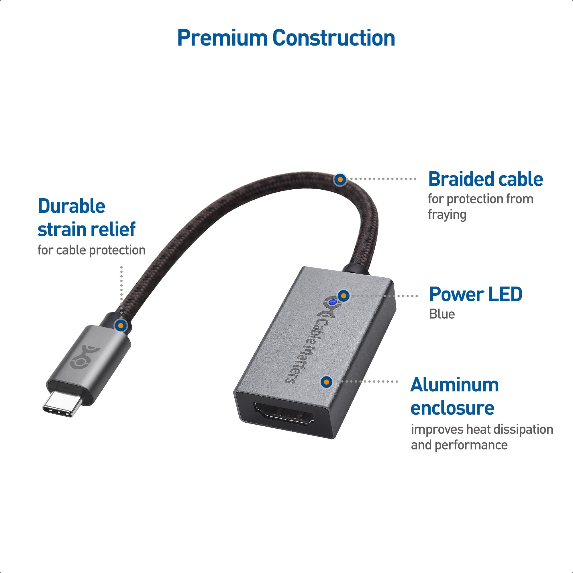 Mua Cable Matters 48Gbps USB C to HDMI 2.1 Adapter, Support 8K 60Hz ...