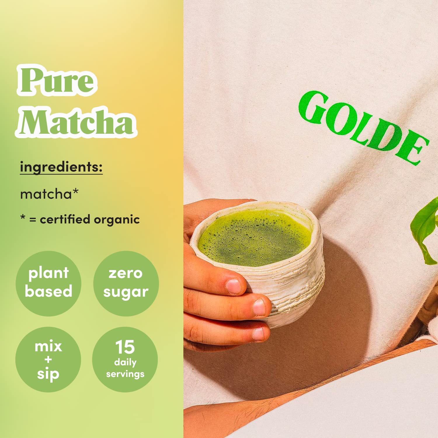 Mua GOLDE - Pure Matcha - Ceremonial Grade Matcha Powder - Organic ...