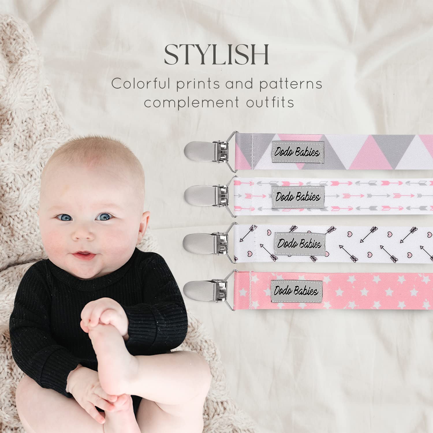 Mua Dodo Babies Pacifier Clip Set - Four Clips Plus Binky Case ...