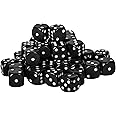 Amazon.com: Black with White Dice Block, 12mm D6, Pack of 36 : Toys & Games