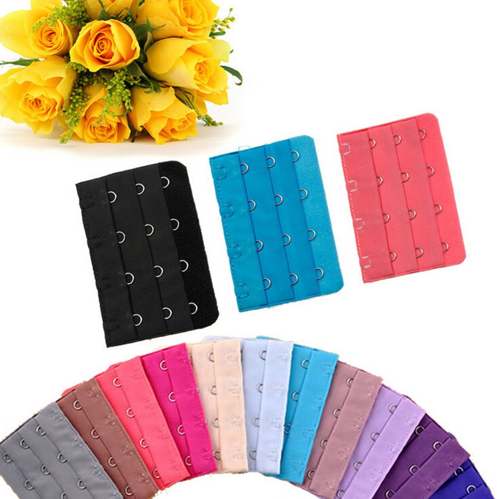 Amazon.com: KLOUD City 22 pcs Assorted Colors Women 3-Hook 3 Rows ...