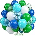 Amazon.com: 50Pcs Blue Green Balloons 12inch Light Green Blue Vintage ...
