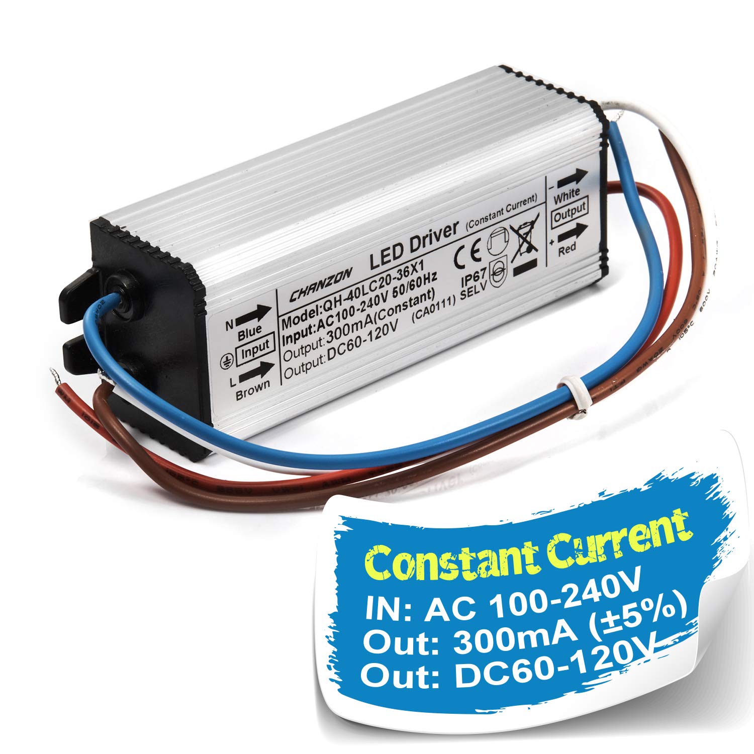 Mua Chanzon LED Driver 300mA (Constant Current Output) 60V-120V (Input ...