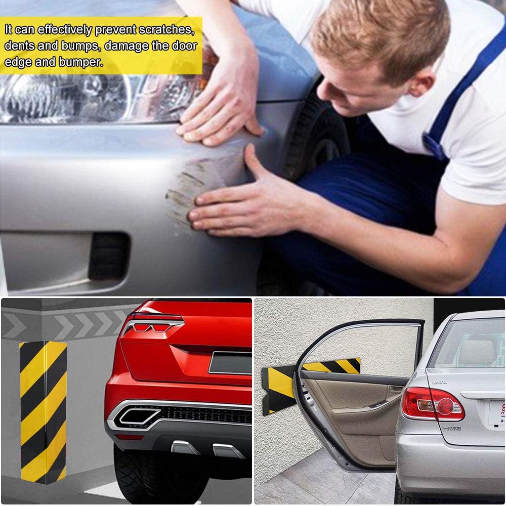 XAVSWRDE 2 PCS Car Parking Protector Bumper Black and Yellow Stripes ...