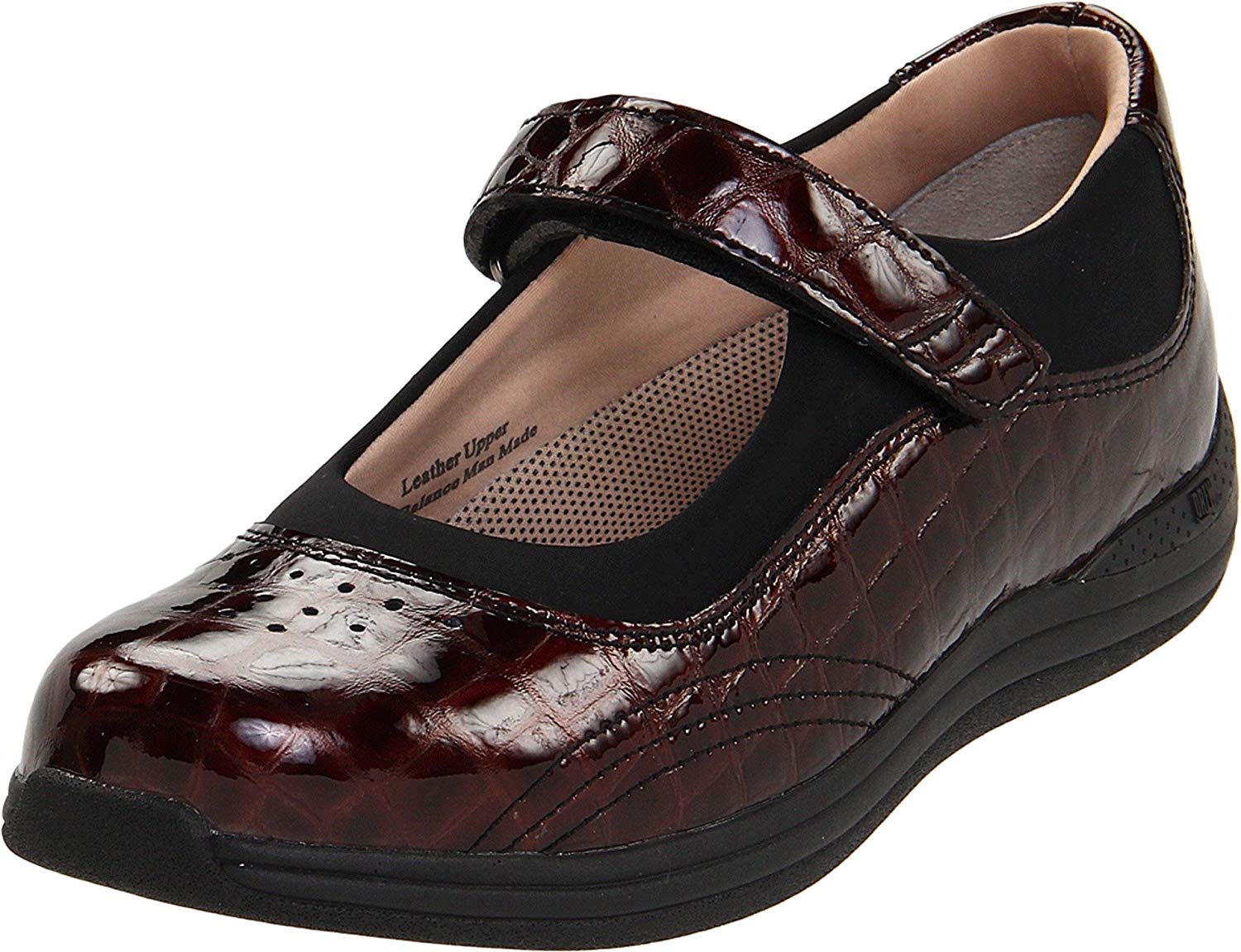Drew Women's Rose Cushioned Mary Jane Adjustable Strap Extra Wide ...