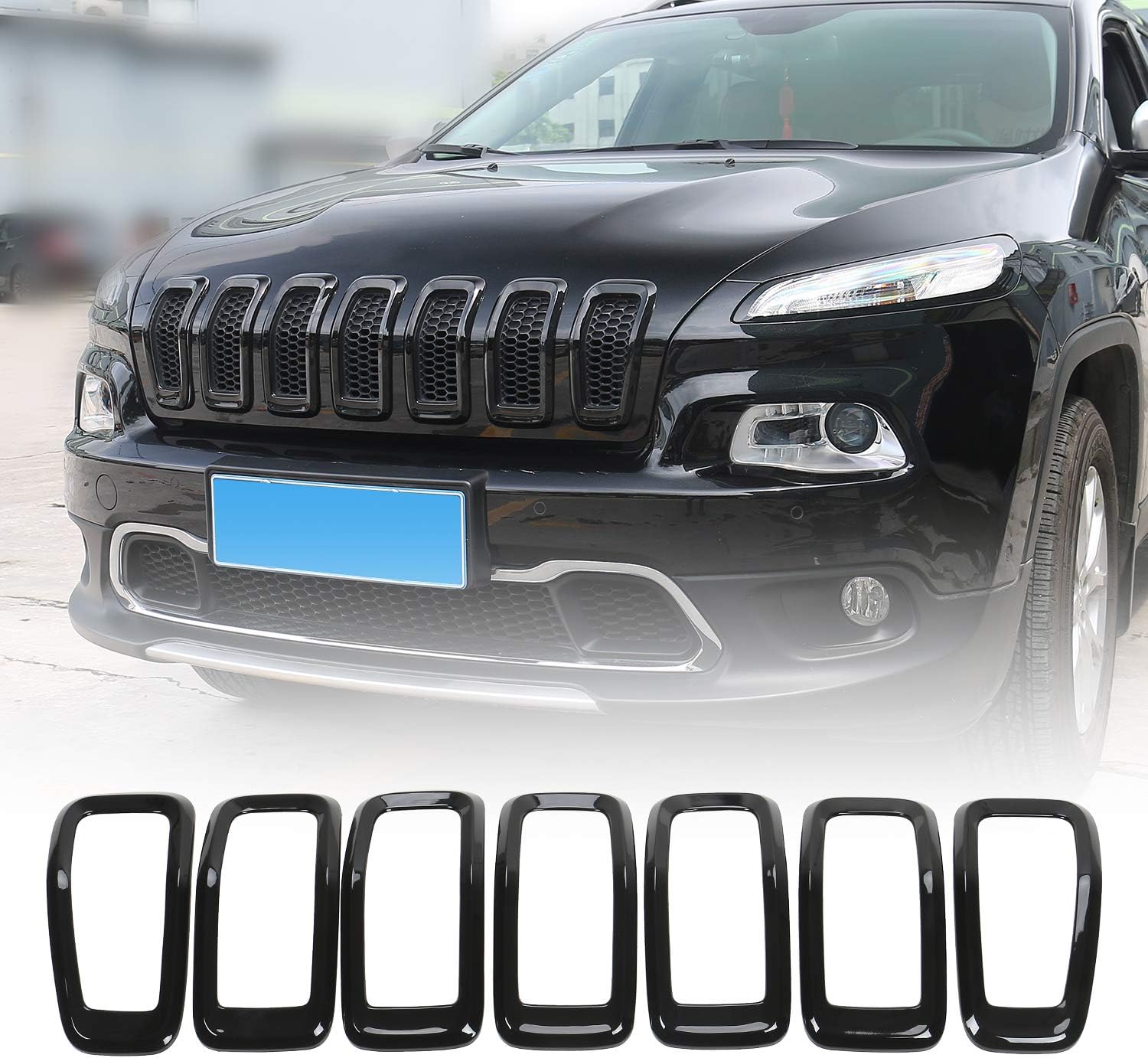 Amazon.com: JeCar Grille Inserts ABS Grill Cover Trim Kit for 2014-2018 ...