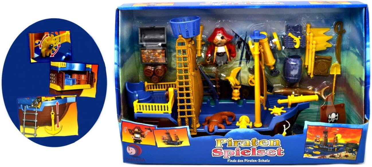 VENTURA TRADING Pirate Ship Toy Pirate boat Pirate Ship Play Set ...
