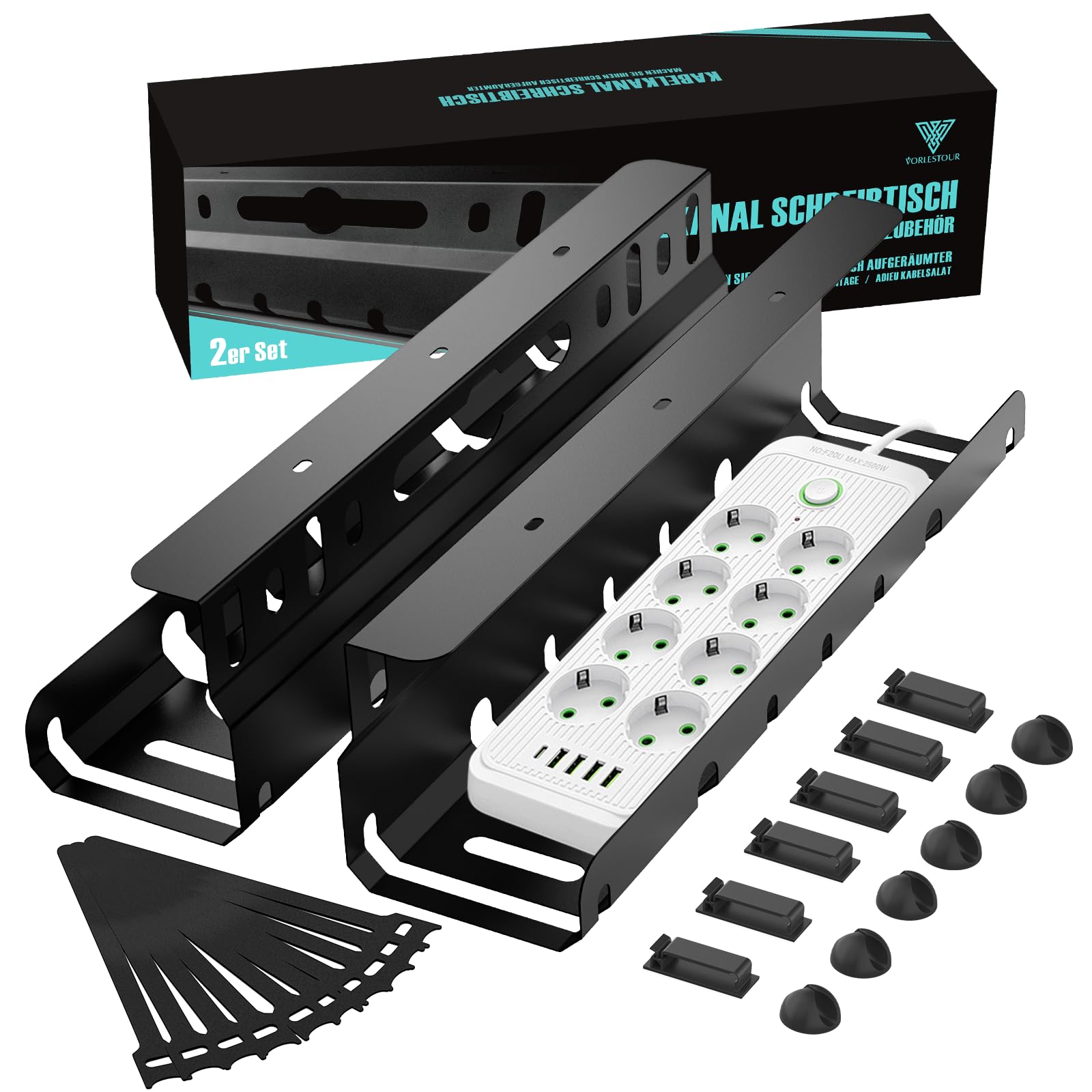 Mua Cable Duct Desk, Black, Cable Management Desk, No Drilling, Cable ...