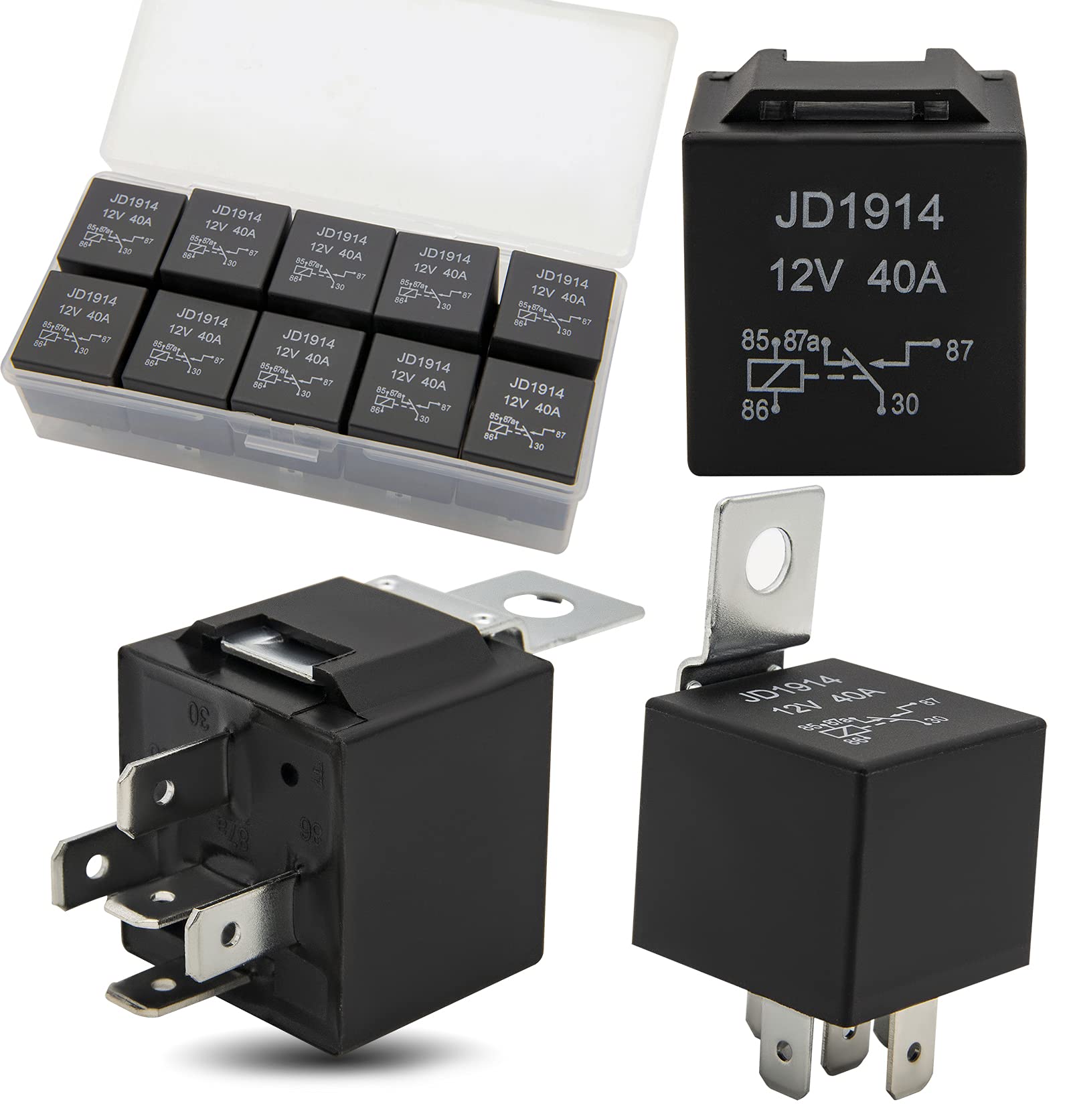 Mua 10 Pack 30/40 AMP Waterproof 5-Pin 12V Relay Switch （SPDT）for 12 ...