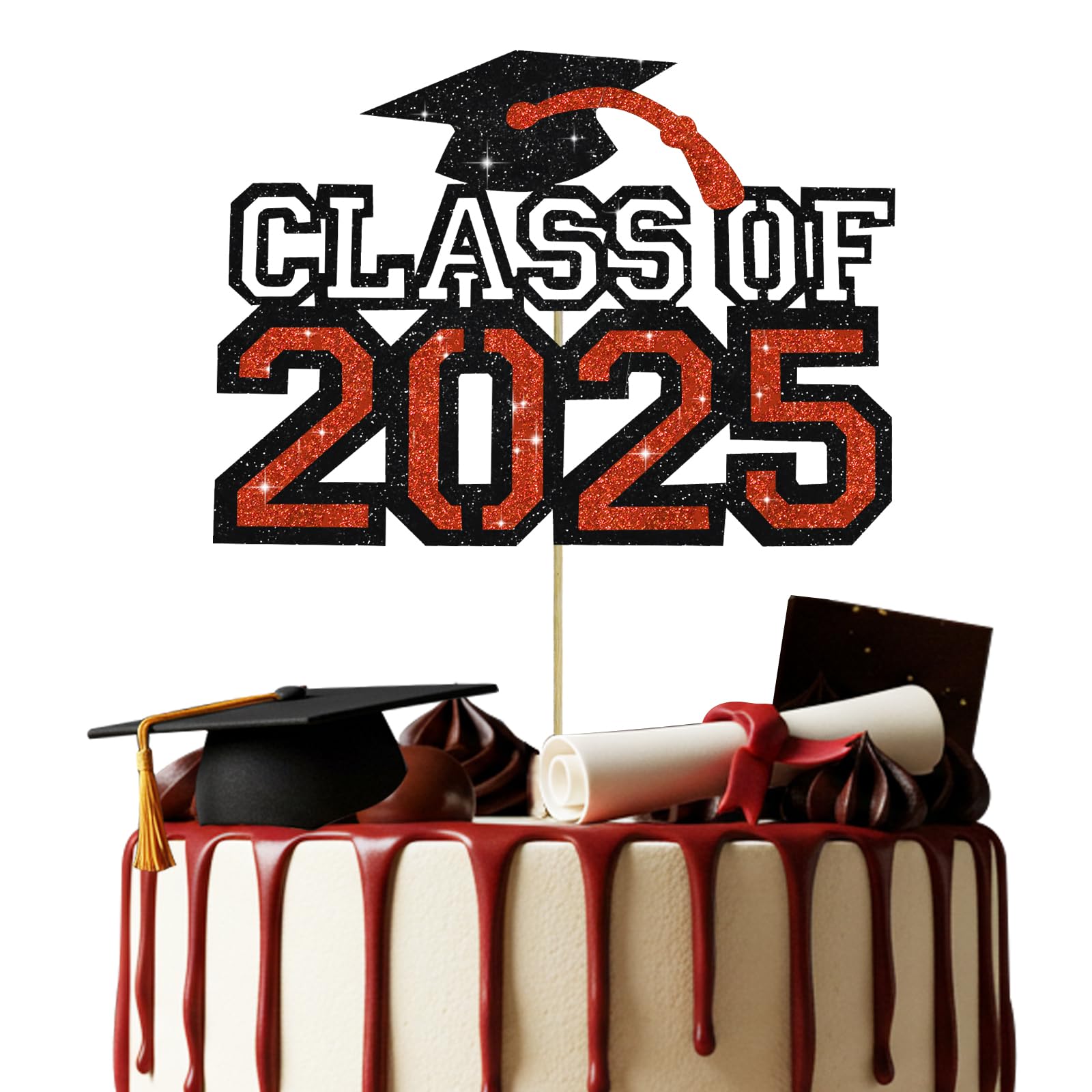 BEISHIDA Class of 2025 Cake Toppers Graduations Cake Decorations ...
