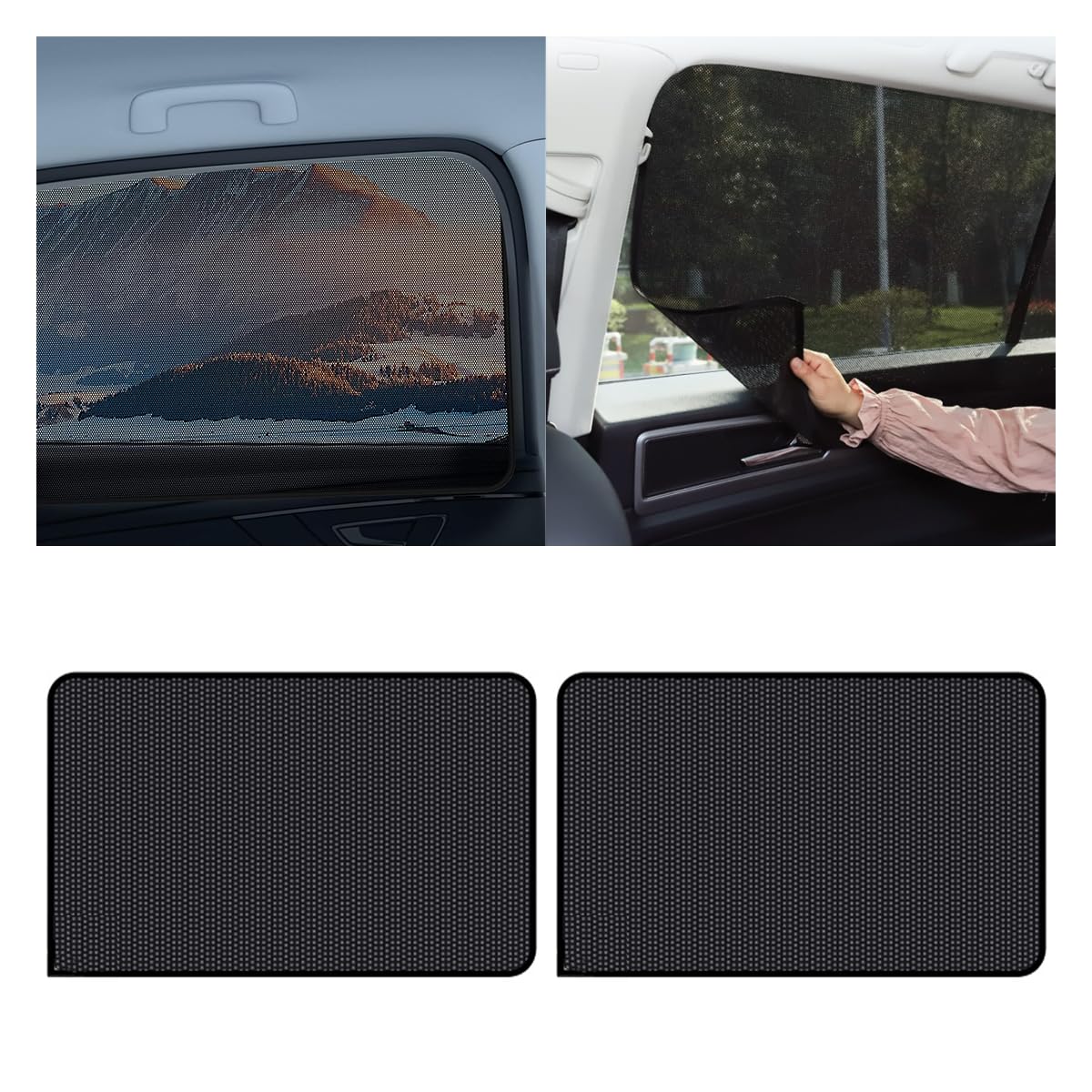 Car Side Window Sun Shade Covers, Magnetic Blackout Car Curtains for ...