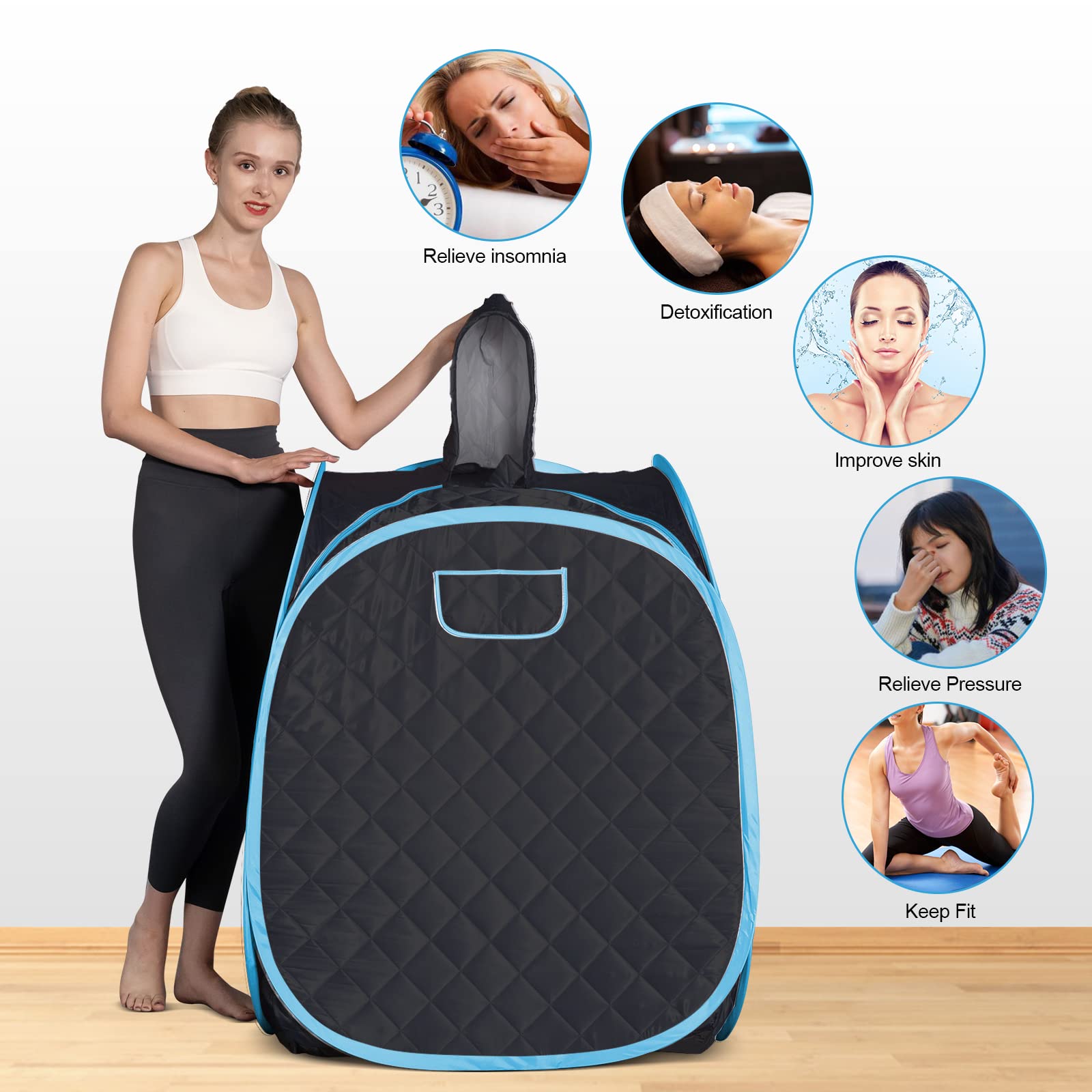 Mua Smartmak Portable Steam Sauna Kit, Personal Full Body at Home Spa ...