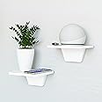 Amazon.com: Fytz Design White Small Floating Shelf Set of 2 - for Wall ...