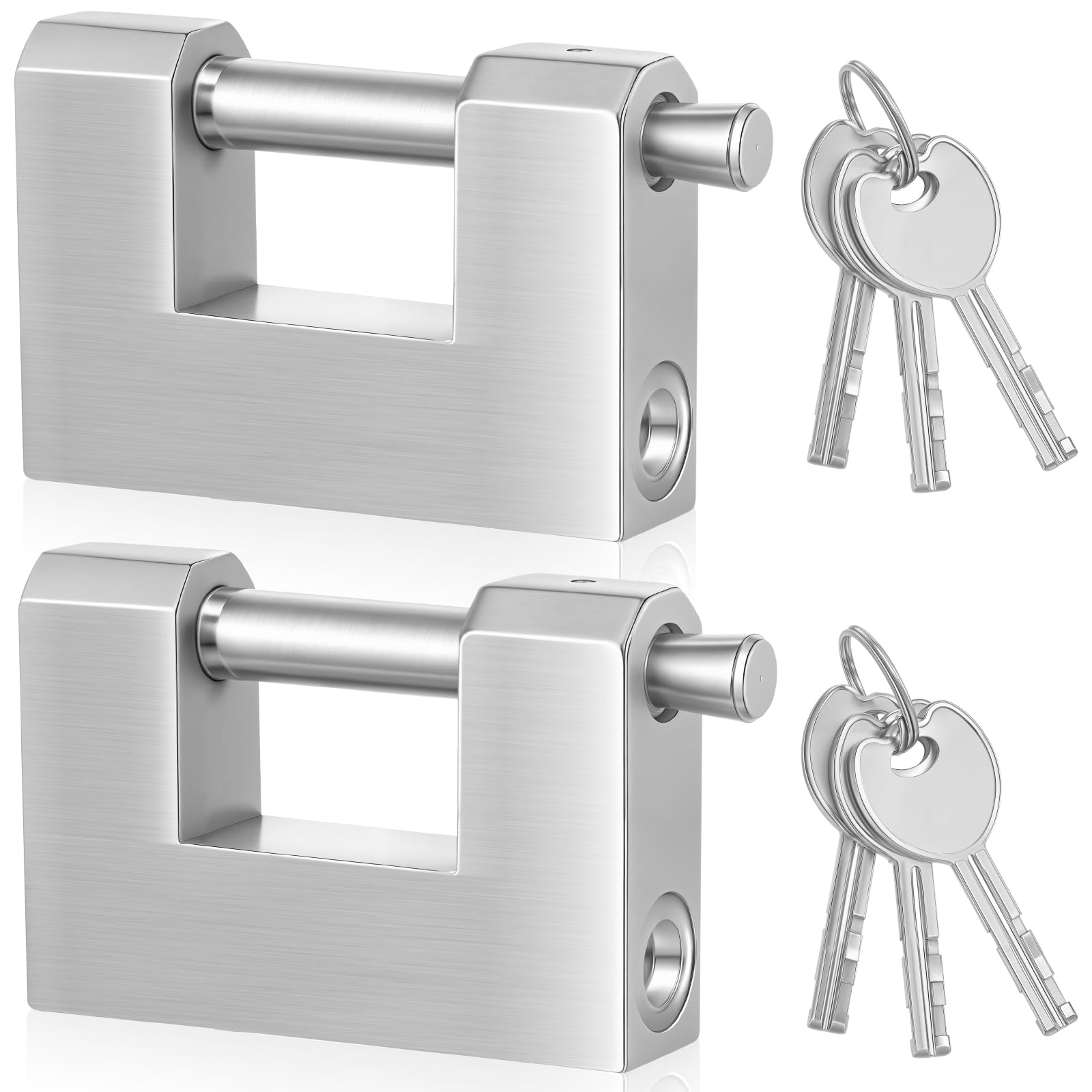 Blulu 2 Pack Shipping Container Locks Stainless Steel D-Shaped Padlock ...
