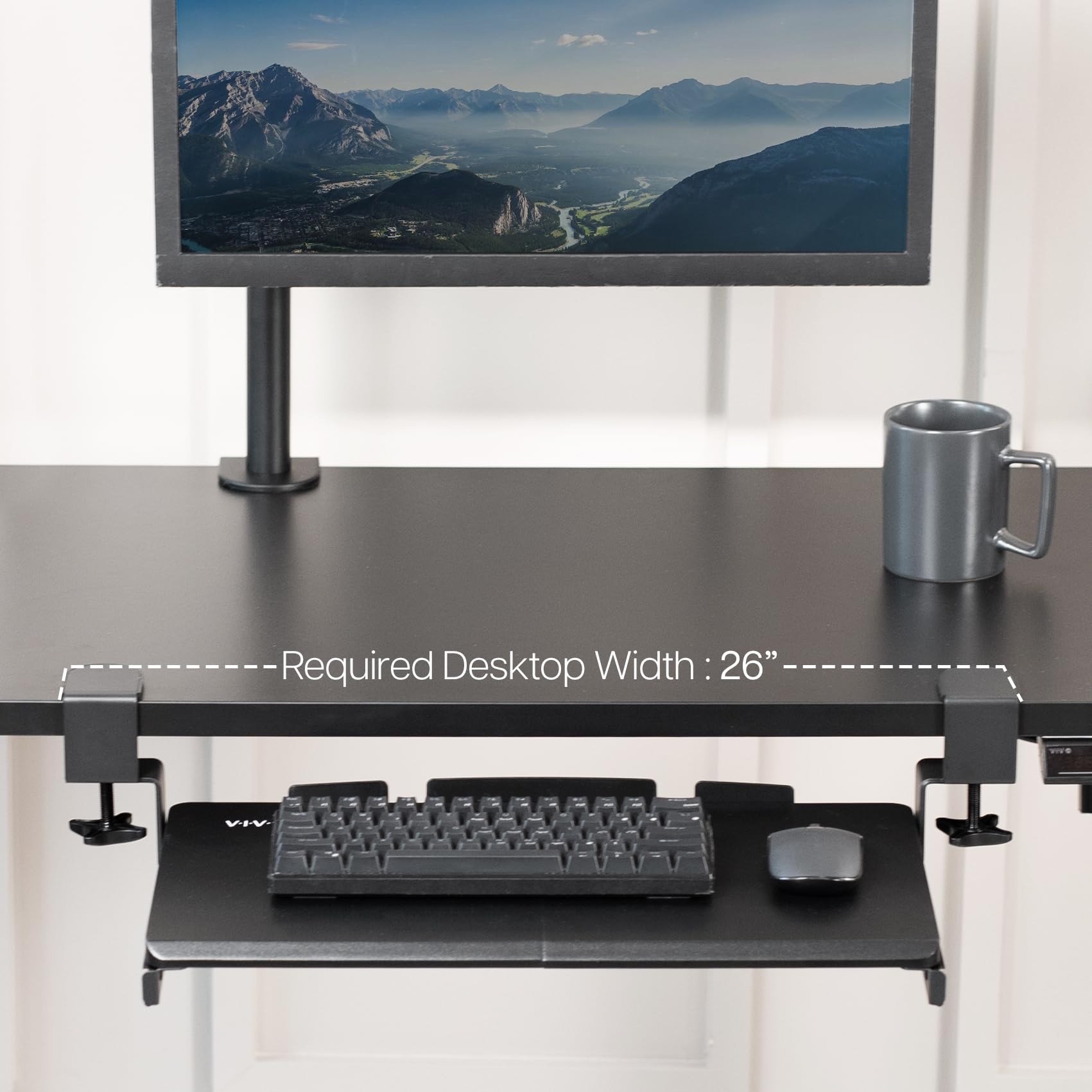 Mua VIVO Small Keyboard Tray, Under Desk Pull Out with Extra Sturdy C ...