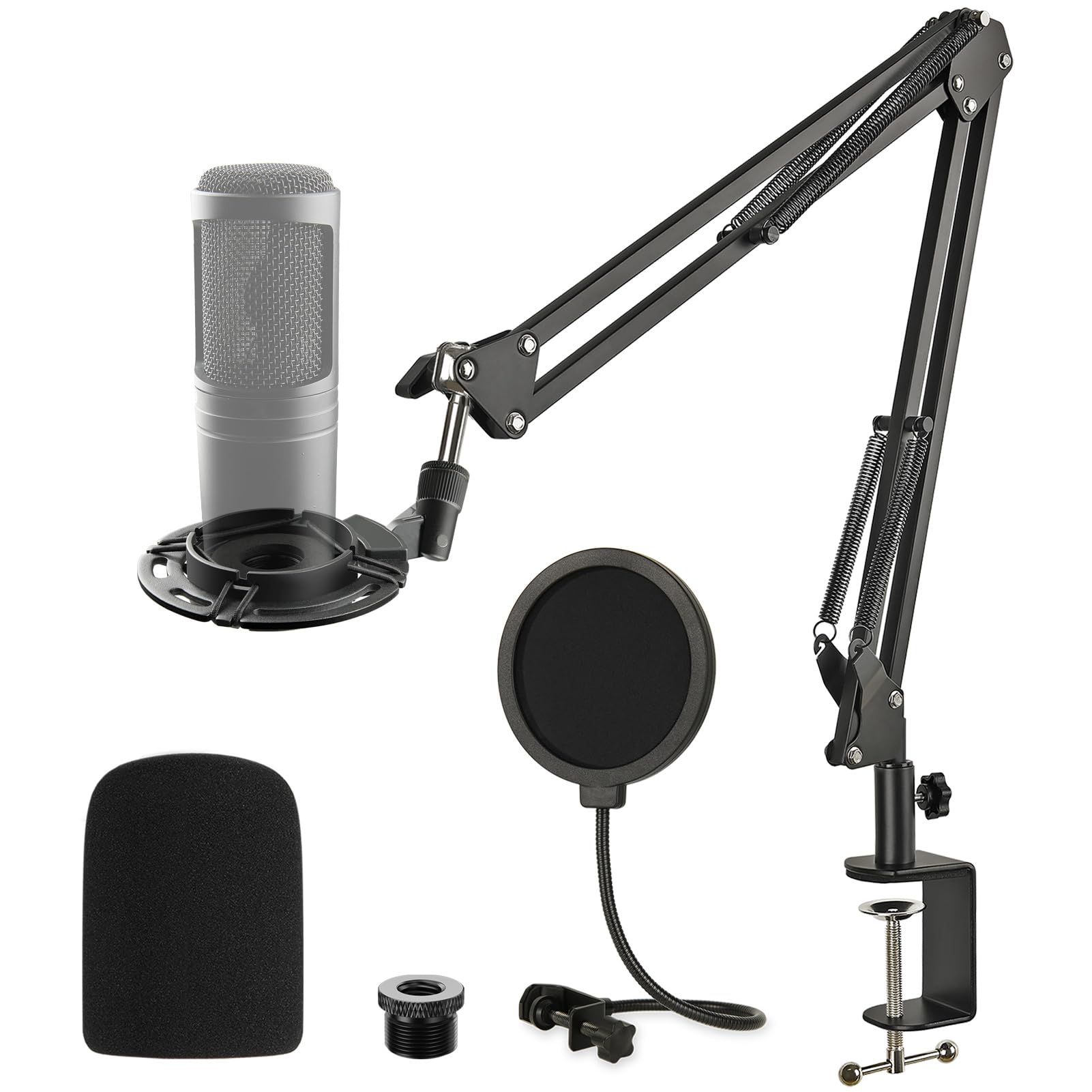 Audio Technica AT2020 Mic Boom Arm Suspension Scissor Stand with Shock ...