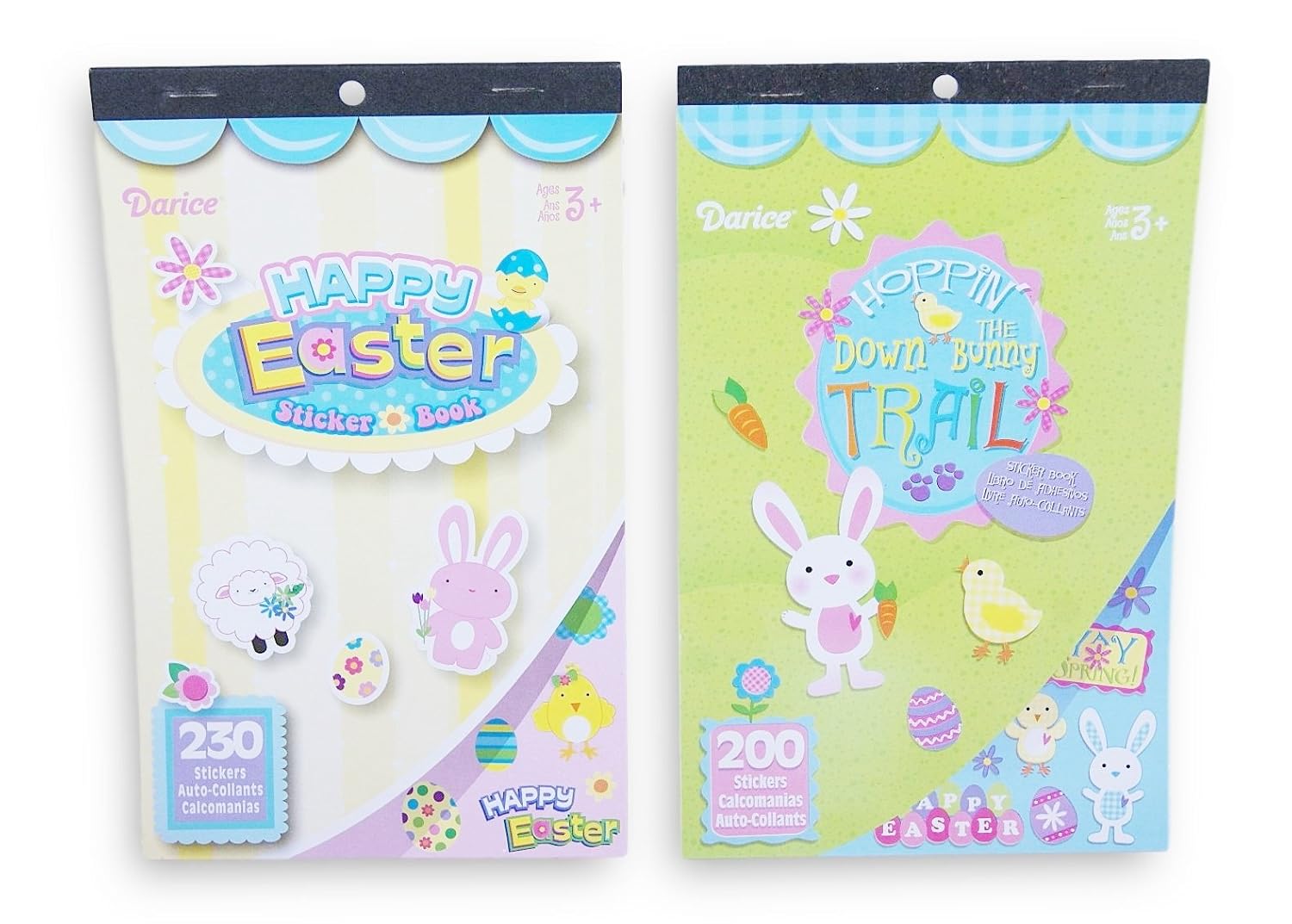 Toys Darice Easter Sticker Book Set Happy Easter and Hoppin Down the ...