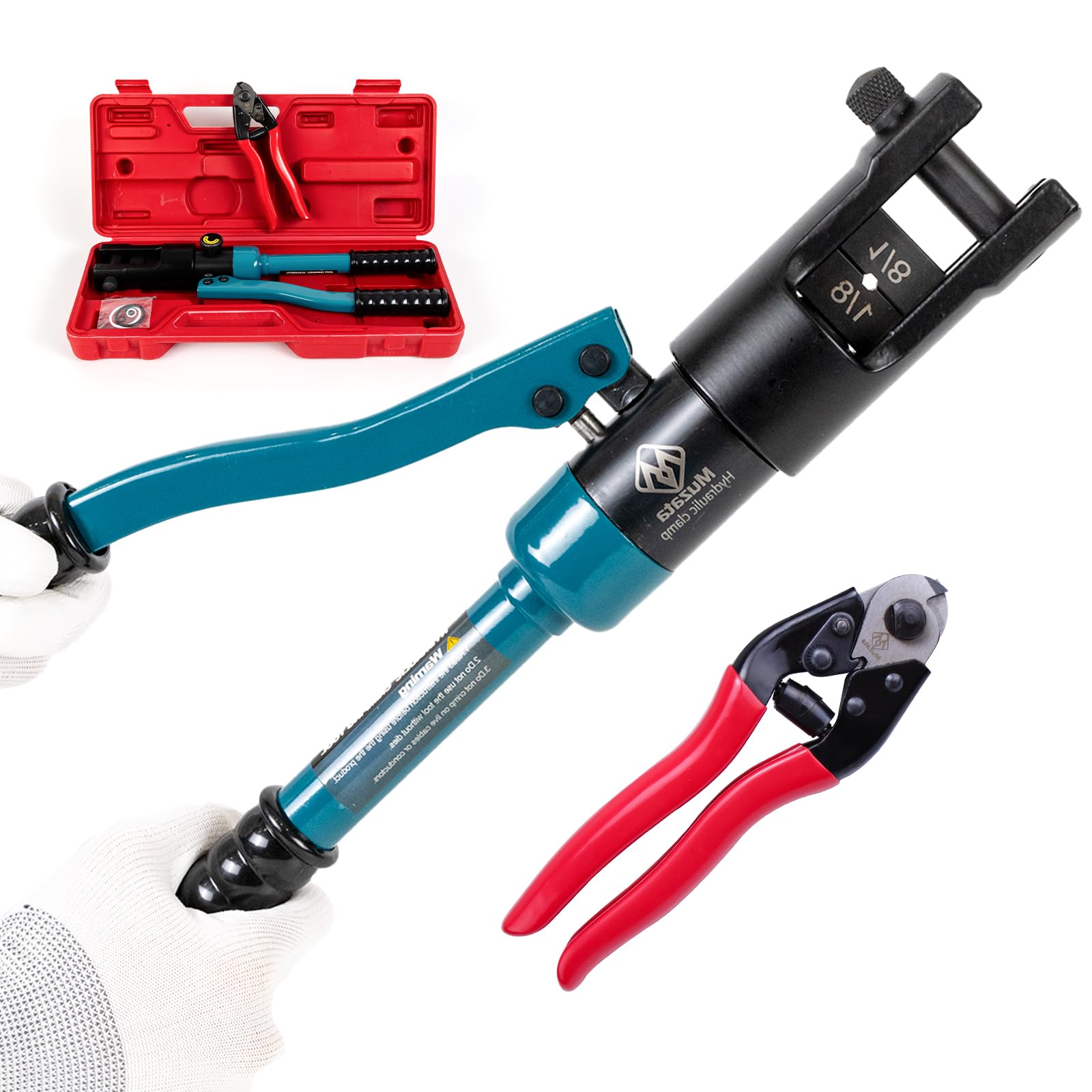 Muzata Upgraded Custom Cable Railing Crimping Tool Hydraulic Crimper ...
