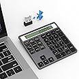 Amazon.com: Bluetooth Number Pad - 2.4G Wireless Numeric Keypad with Display Calculator ...