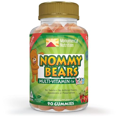 NOMMY BEARS MULTIVITAMIN Gelatin-Free Gummies: for Kids, Children ...