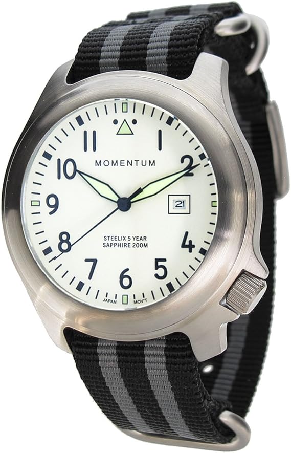 MOMENTUM Men's Analog Quartz Watch with Nylon Strap 1M-SP74IS7S: Amazon ...