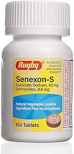 Amazon.com: SENEXON-S TAB DOCUSATE SODIUM-50 MG Orange 100 TABLETS UPC ...