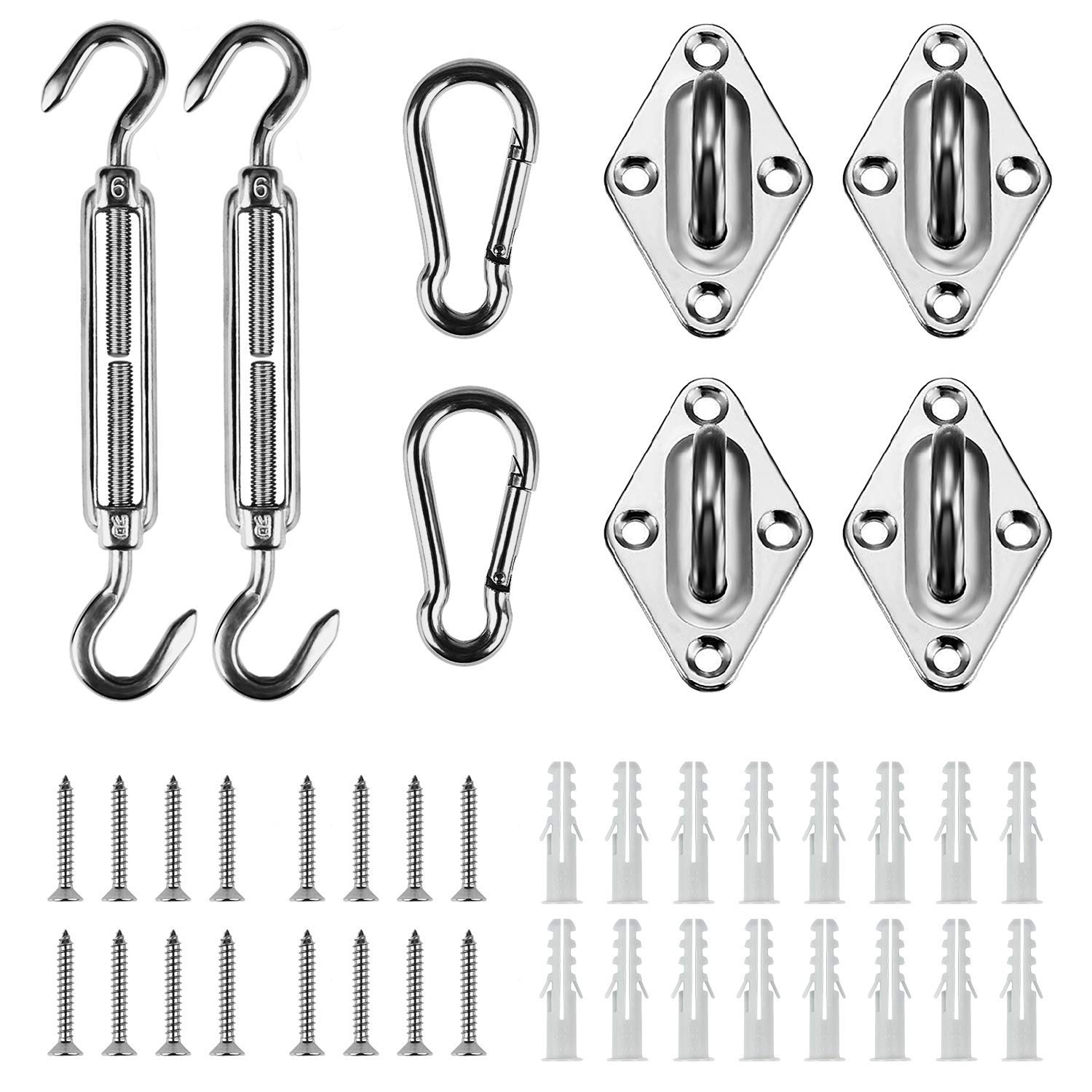 Buy Jeremywell Sun Shade Sail Hardware Kit 6 Inches Super Heavy buy-jeremywell-sun-shade-sail-hardware-kit-6-inches-super-heavy