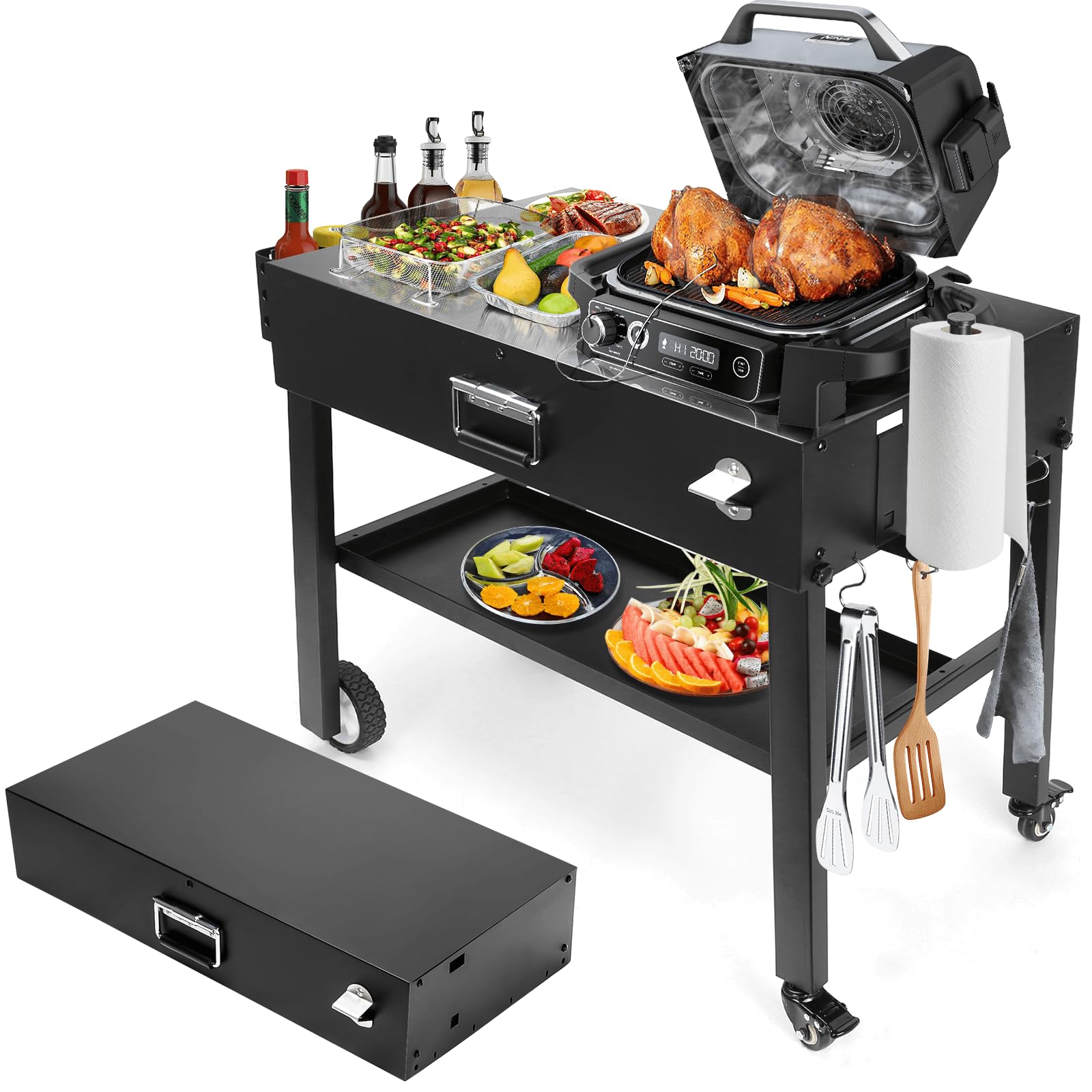 Mua Foldable Grill Table Cart for Ninja Woodfire OG700, Blackstone ...