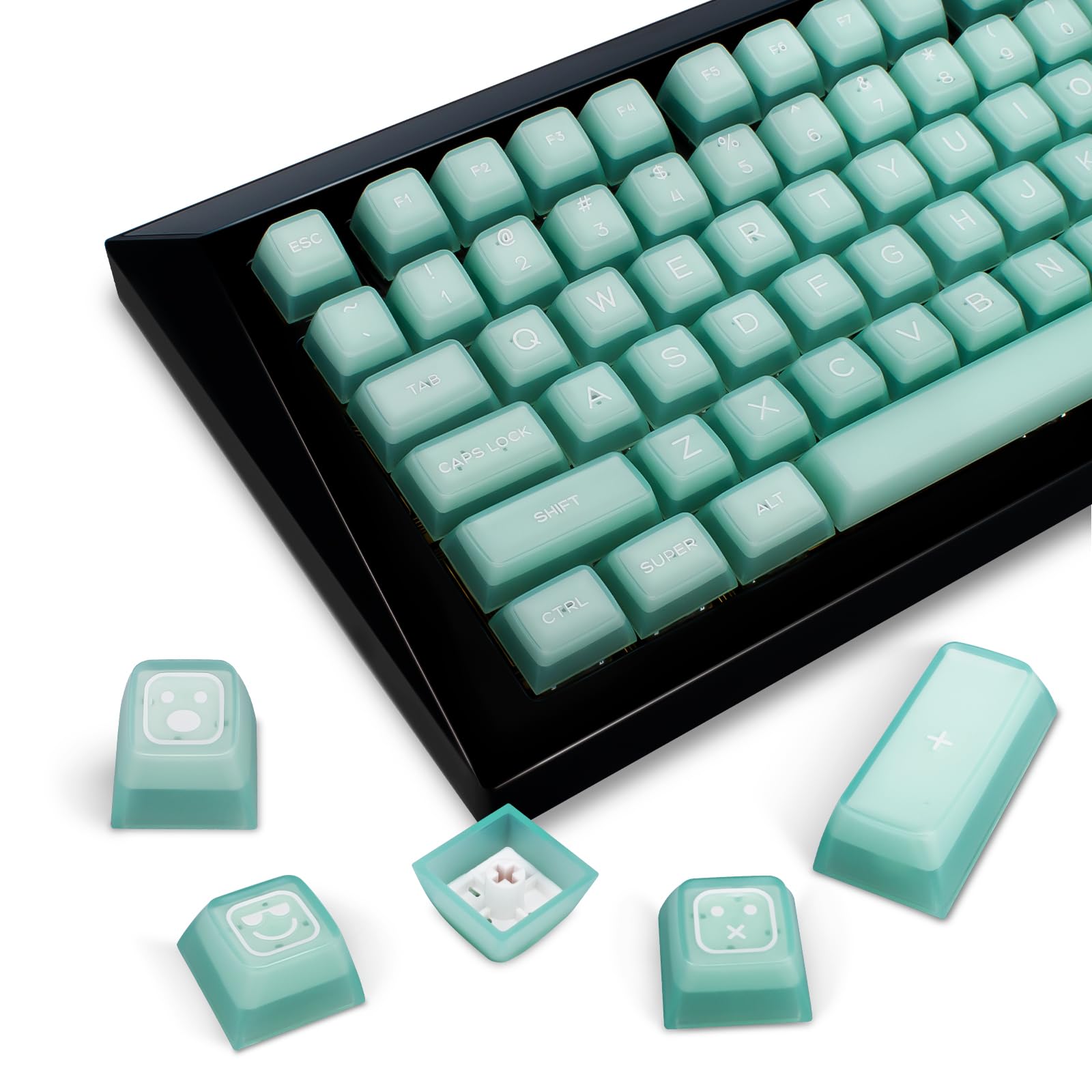 Mua YIMAGUJRX Green Jade PBT Keycaps 142 Keys Double Shot PBT Keycaps ...