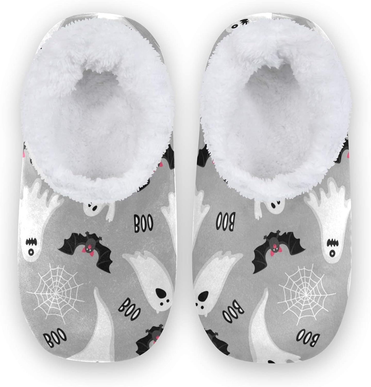 Linomo Funny Ghost Bat Slippers for Women, Womens House Slippers Indoor ...