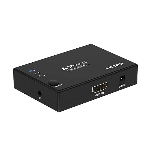 PORTTA HDMI Switch 4K, HDMI Switcher 3 in 1 Out HDMI Splitter, HDMI ...