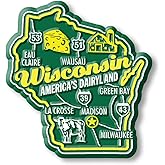 Amazon.com: Wisconsin Colorful State Magnet by Classic Magnets, 2.9" x ...