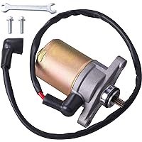 Amazon.com: Trkimal 10 Teeth Starter Motor with Wire Cable for GY6 49cc ...
