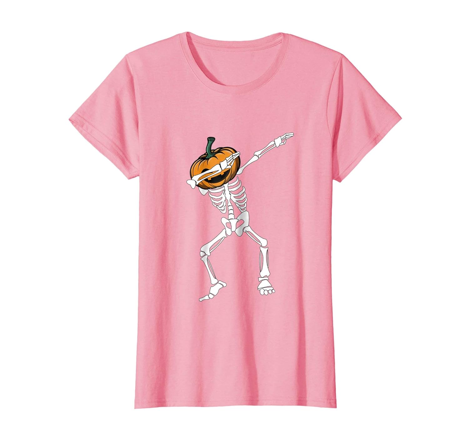 Funny Dabbing Skeleton Pumpkin Halloween Dab T Shirt-Bawle
