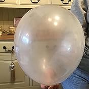 10 Plain Helium Quality Latex Balloons (CLEAR AKA TRANSPARENT): Amazon ...