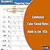 QMG Trumpet Fingering Chart with Color-Coded Notes, Learn Trumpet ...
